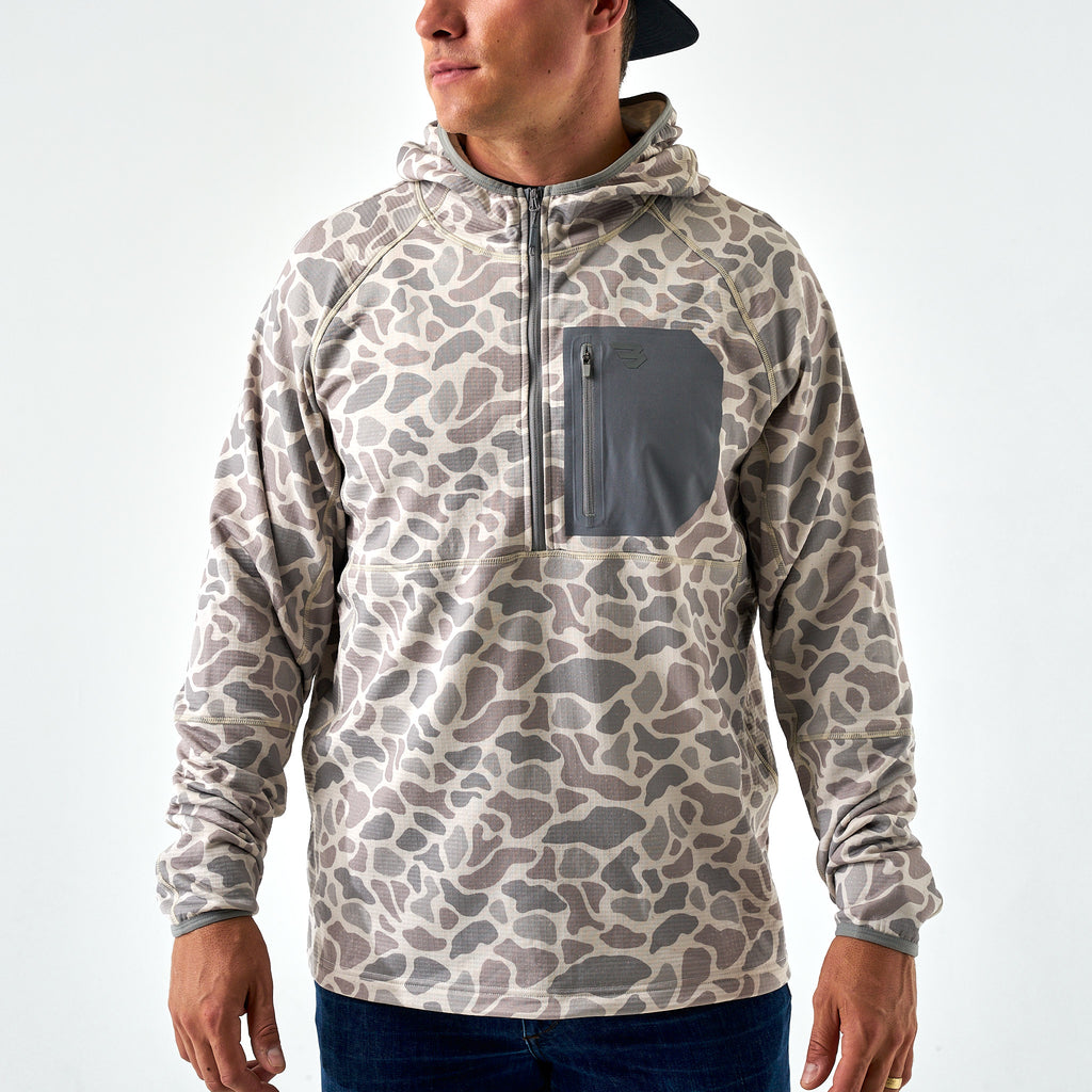 Blaze Tech Quarter Zip - Classic Deer Camo – BURLEBO