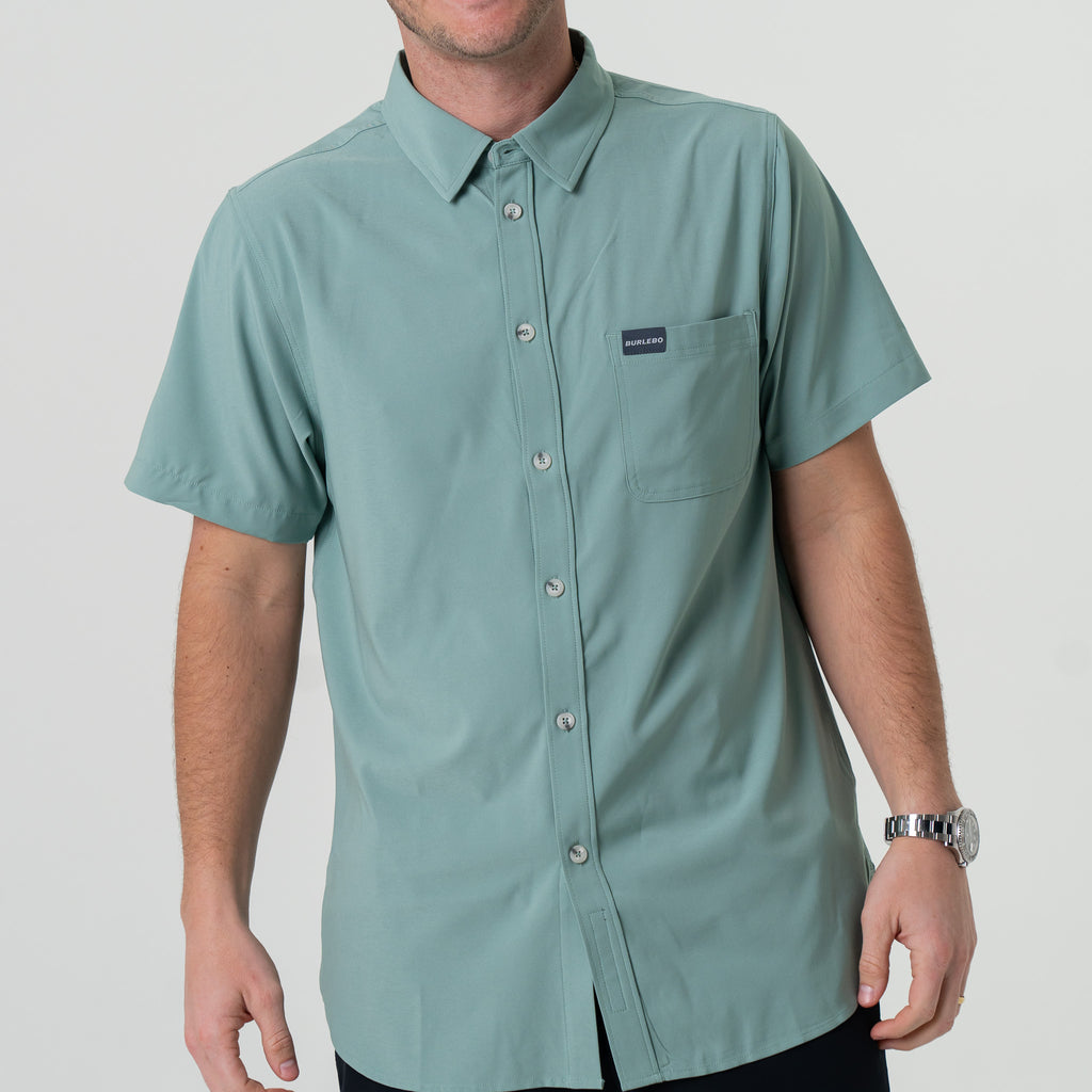Performance Button Up - Ocean Swell – BURLEBO
