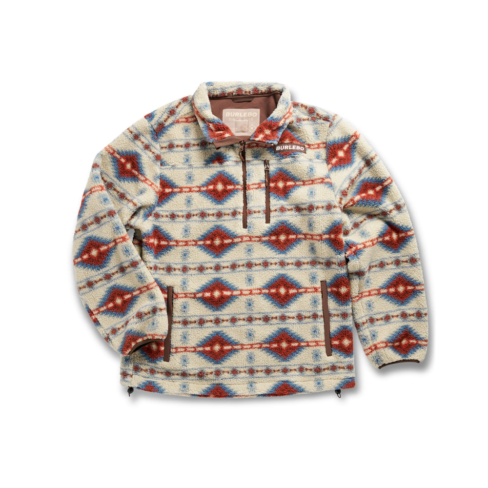 Arizona Aztec Mountain Fleece Sherpa Quarter Zip | BURLEBO
