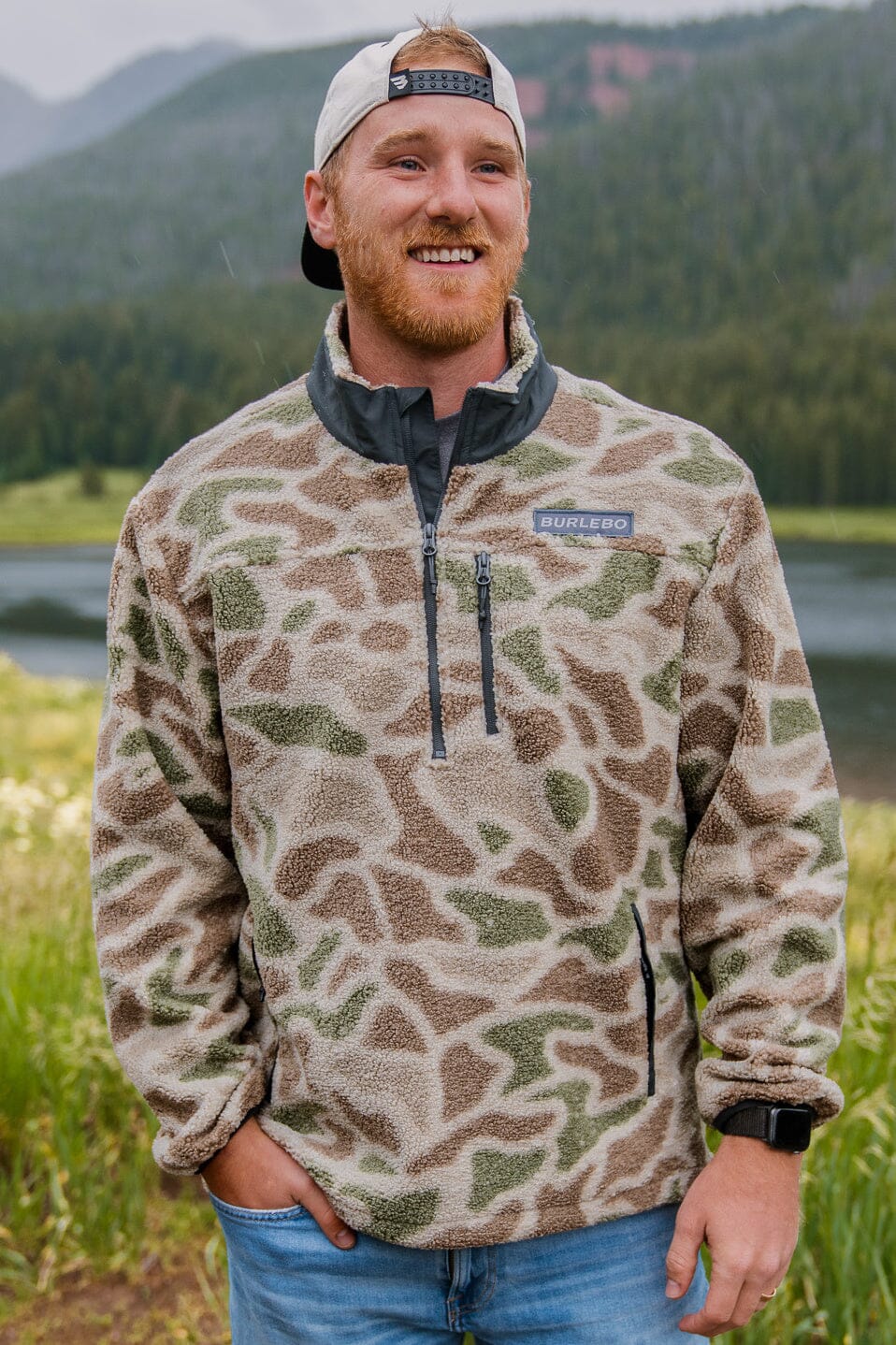 Sherpa - Quarter Zip - Alpine Camo – BURLEBO