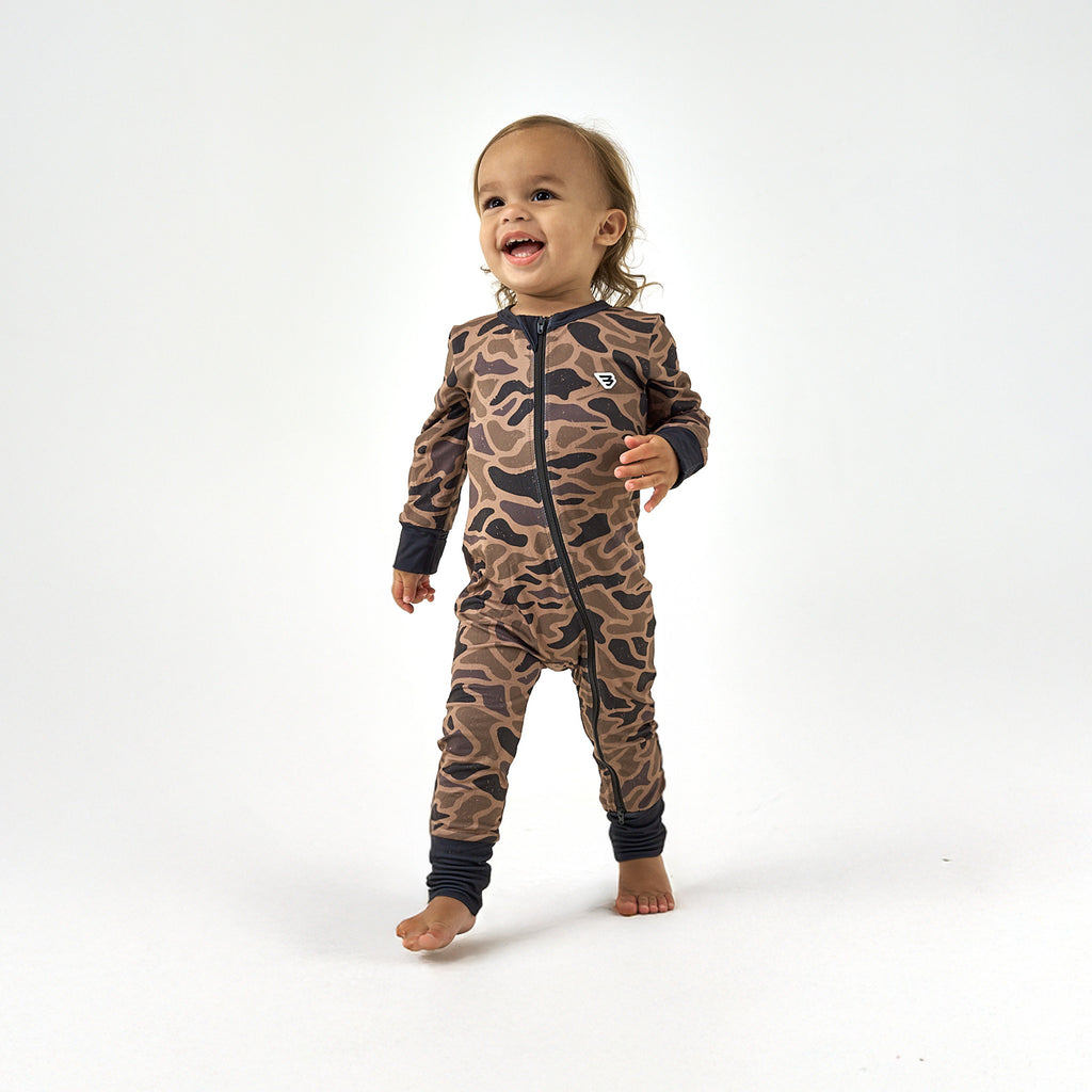 Gauge Camo Baby Zip Up | Outdoor Infant Gift | BURLEBO