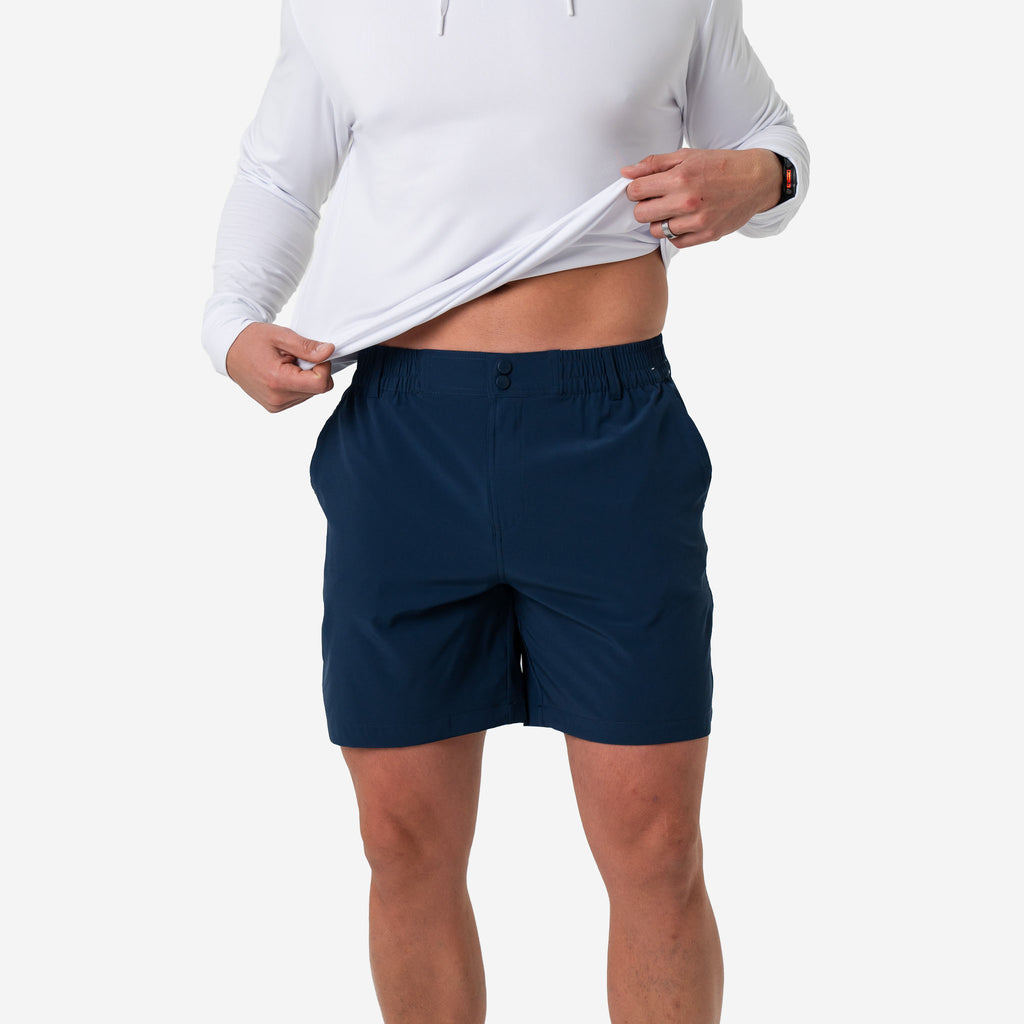 Deep Water Navy Everyday Short | Mayan Pocket | BURLEBO