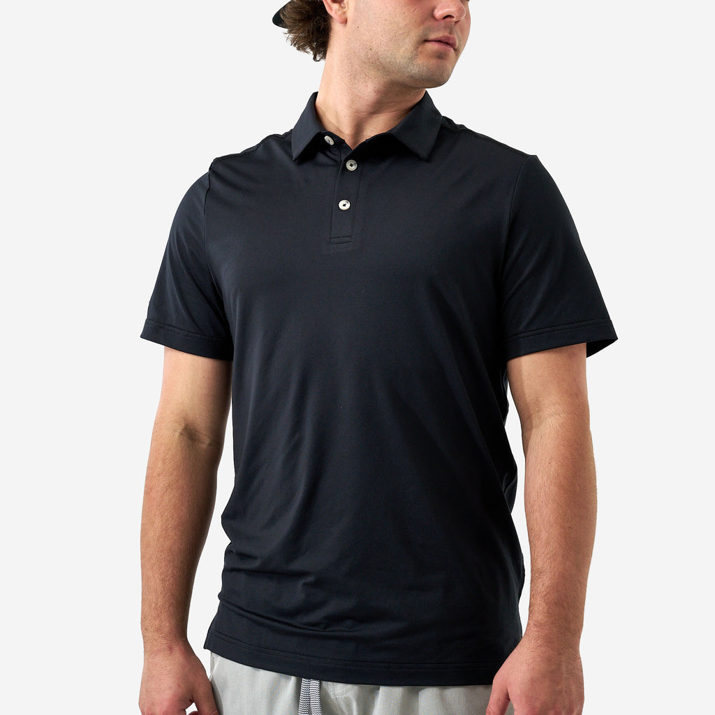 Black Performance Polo | BURLEBO
