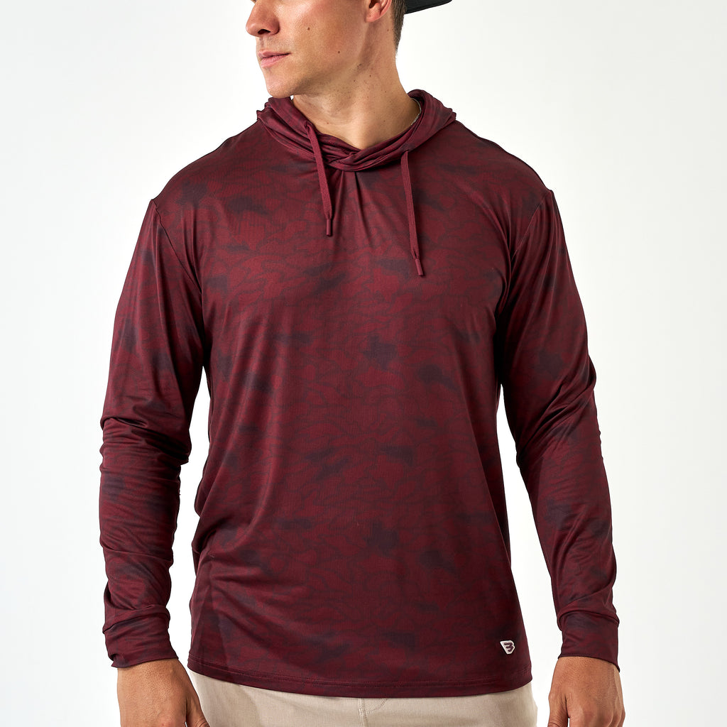 Performance Hoodie - Maroon Texas Camo – BURLEBO