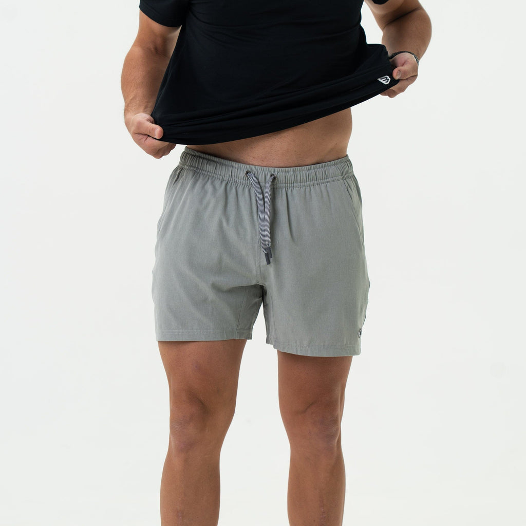 Light Grey Athletic Shorts - Mayan Liner | BURLEBO