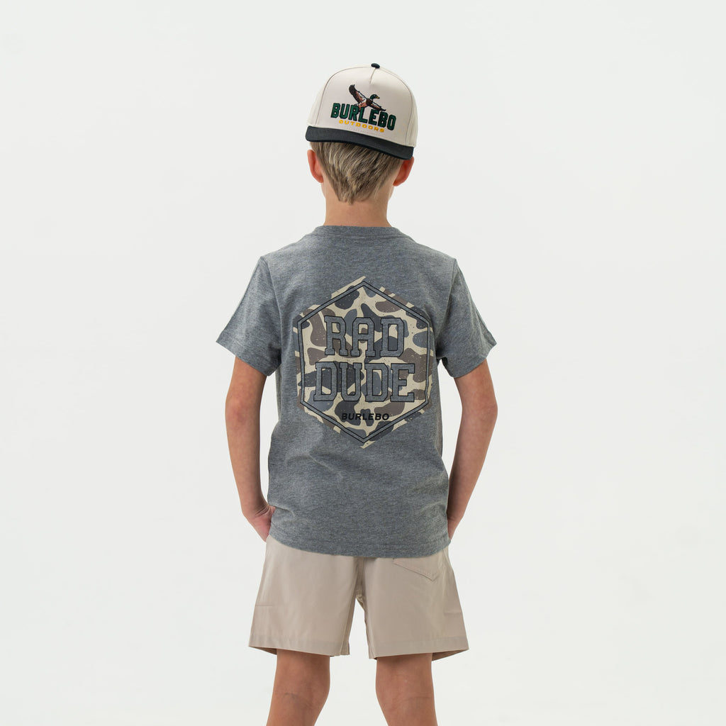 Youth Tee - Rad Dude - Dark Heather Grey – BURLEBO