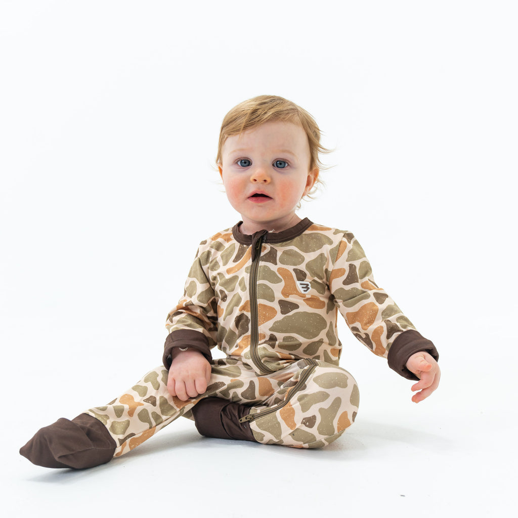 Venado Camo Baby Zip Up | Outdoor Infant Gift | BURLEBO