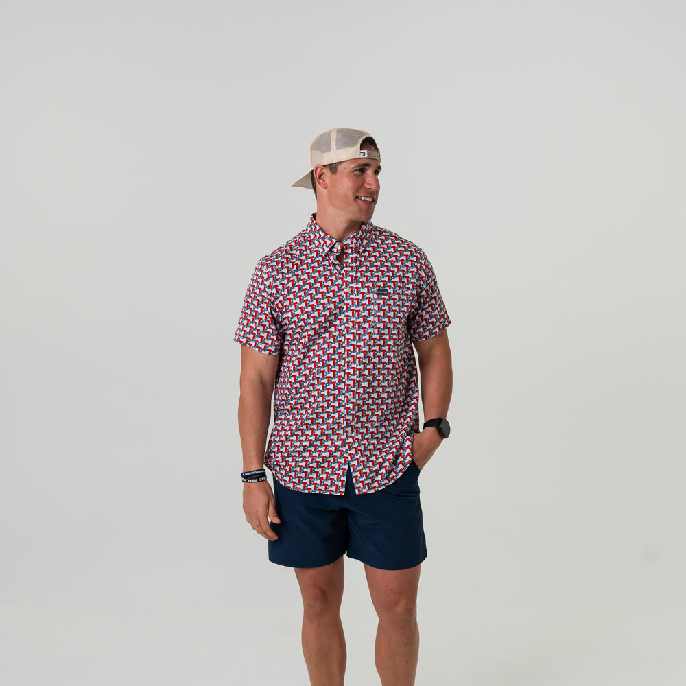 Texas Flag Performance Button Up | BURLEBO