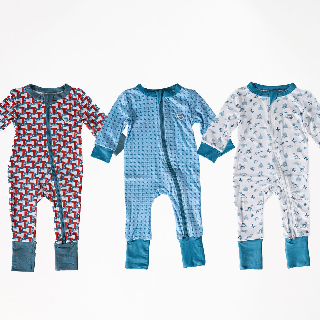 Texas Baby Zip Up Bundle | Texas Infant Gift Set | BURLEBO