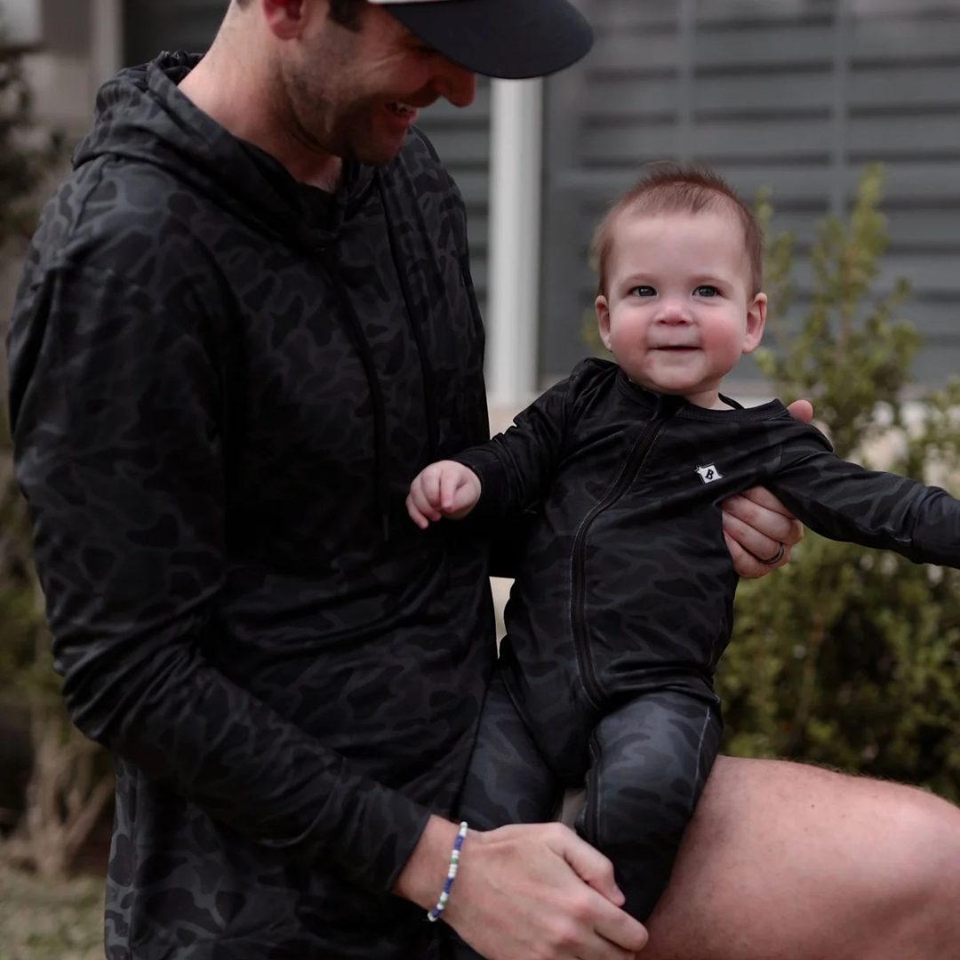 Venado Camo Baby Zip Up | Outdoor Infant Gift | BURLEBO