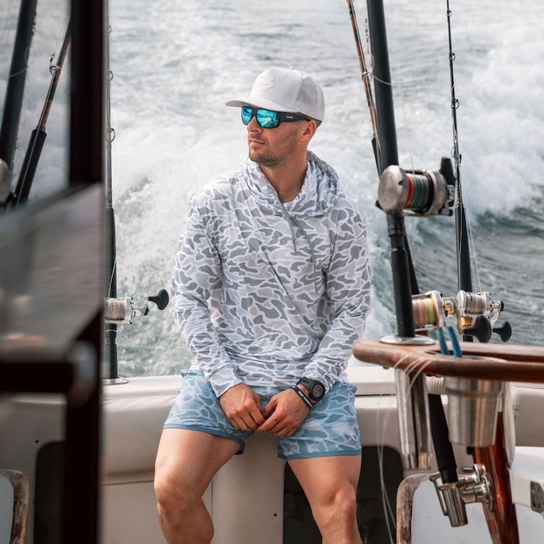 White Camo Performance Hoodie | BURLEBO