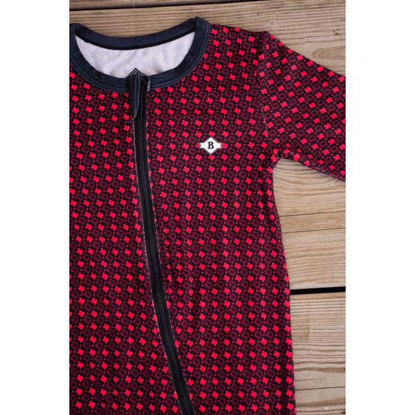 Baby Zip Up - Texas - Black & Red – BURLEBO