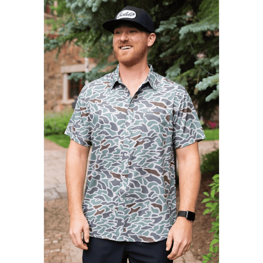 Retro Duck Camo Performance Button Up | BURLEBO
