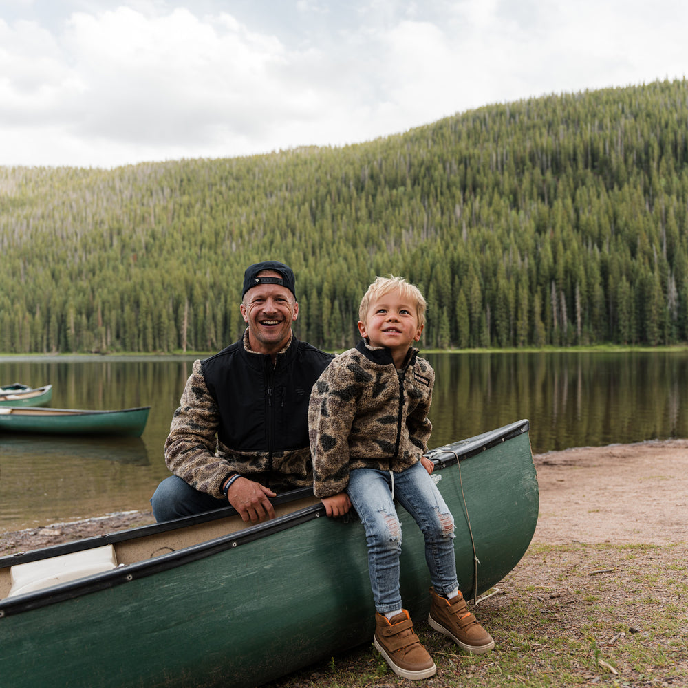 Rocky Mountain Camo Full Zip Sherpa Jacket | BURLEBO
