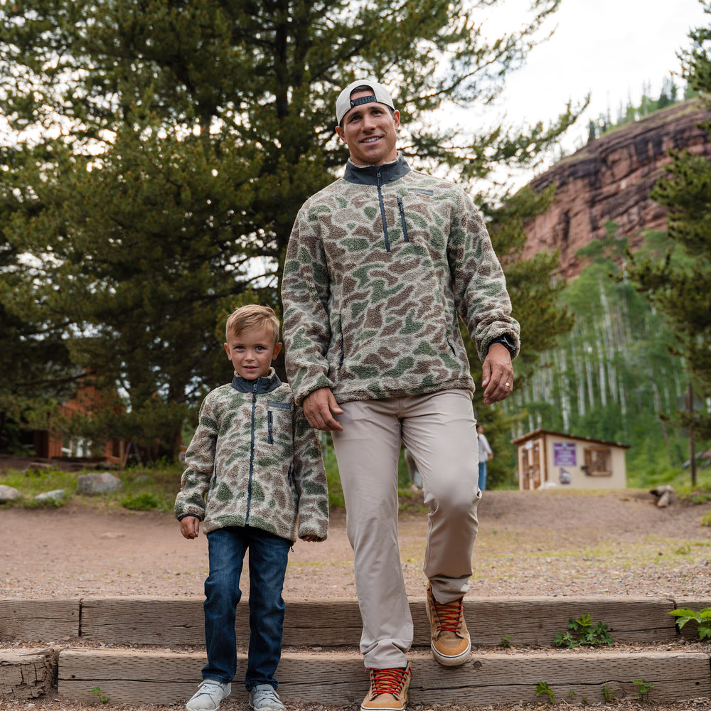 Alpine Camo Sherpa Quarter Zip | BURLEBO