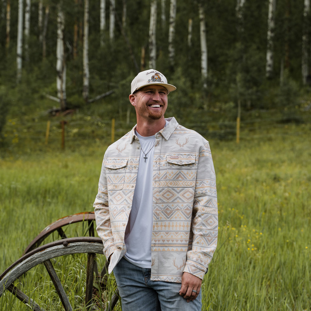 Vintage Heavyweight Flannel - Whitetail Aztec - Cream – BURLEBO