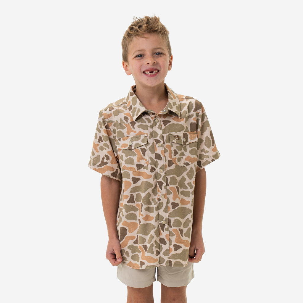 Youth Venado Camo Performance Western Shirt | BURLEBO