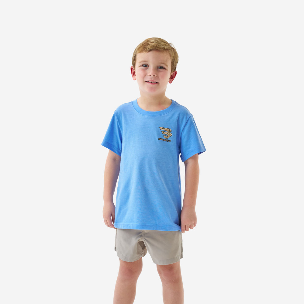 Youth Mallard Camo Dog Tee | Periwinkle Blue | BURLEBO