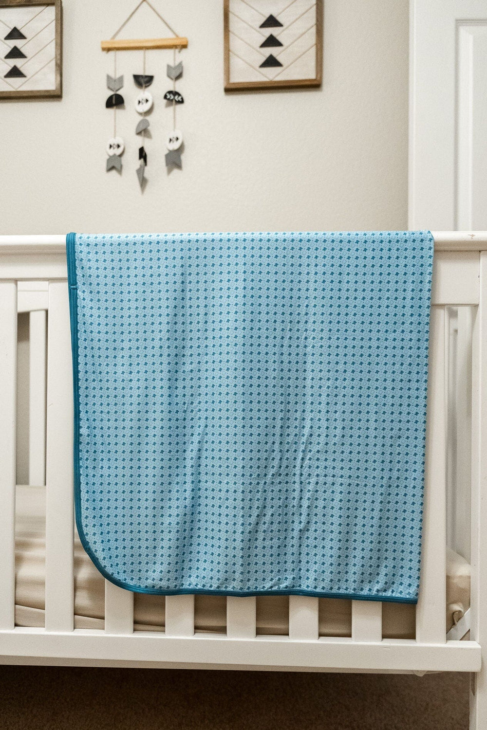 Baby Swaddle - Texas - Light Blue – BURLEBO