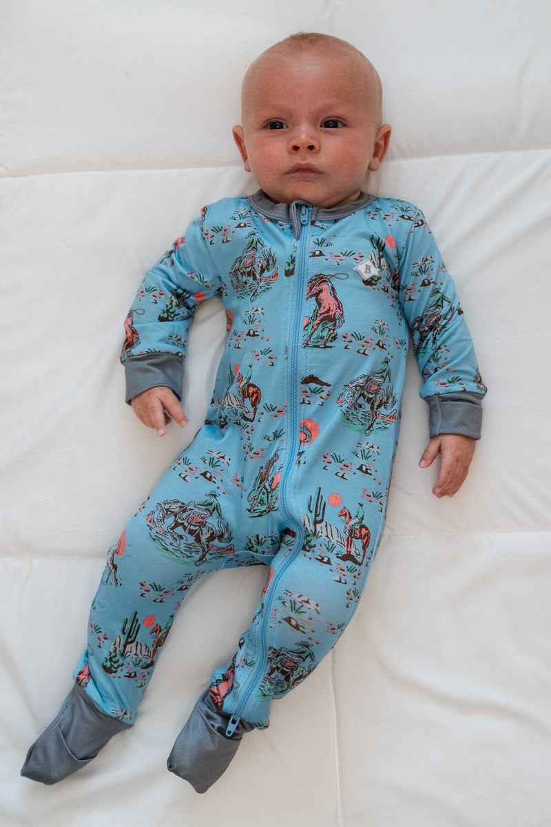 Baby Zip Up - Cowboy Up - Blue – BURLEBO