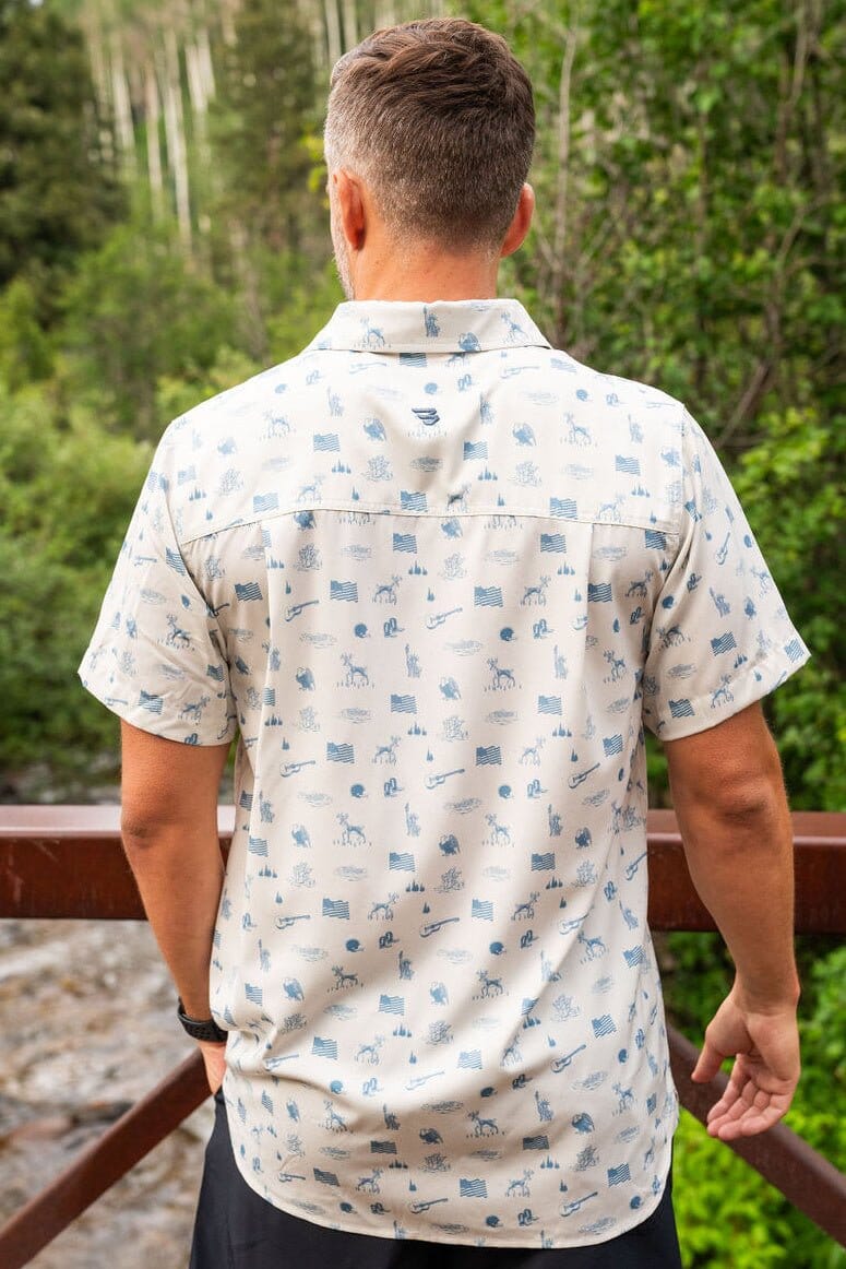 Performance Button Up - America The Great – BURLEBO