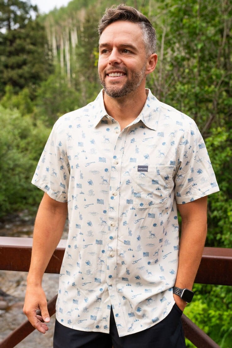 Performance Button Up - America the Great – BURLEBO