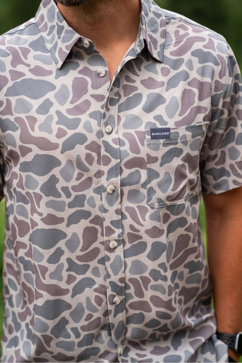 Performance Button Up - Classic Deer Camo – BURLEBO