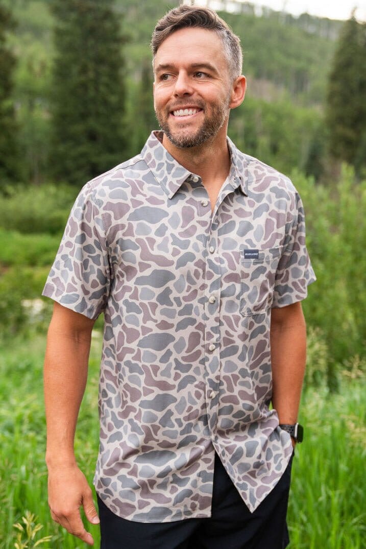 Performance Button Up - Classic Deer Camo – BURLEBO