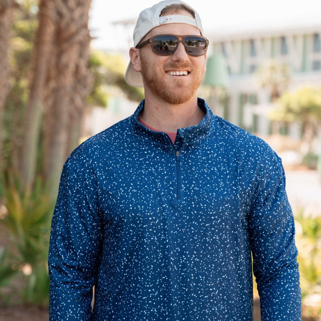 Performance Quarter Zip - Navy Speckled – BURLEBO