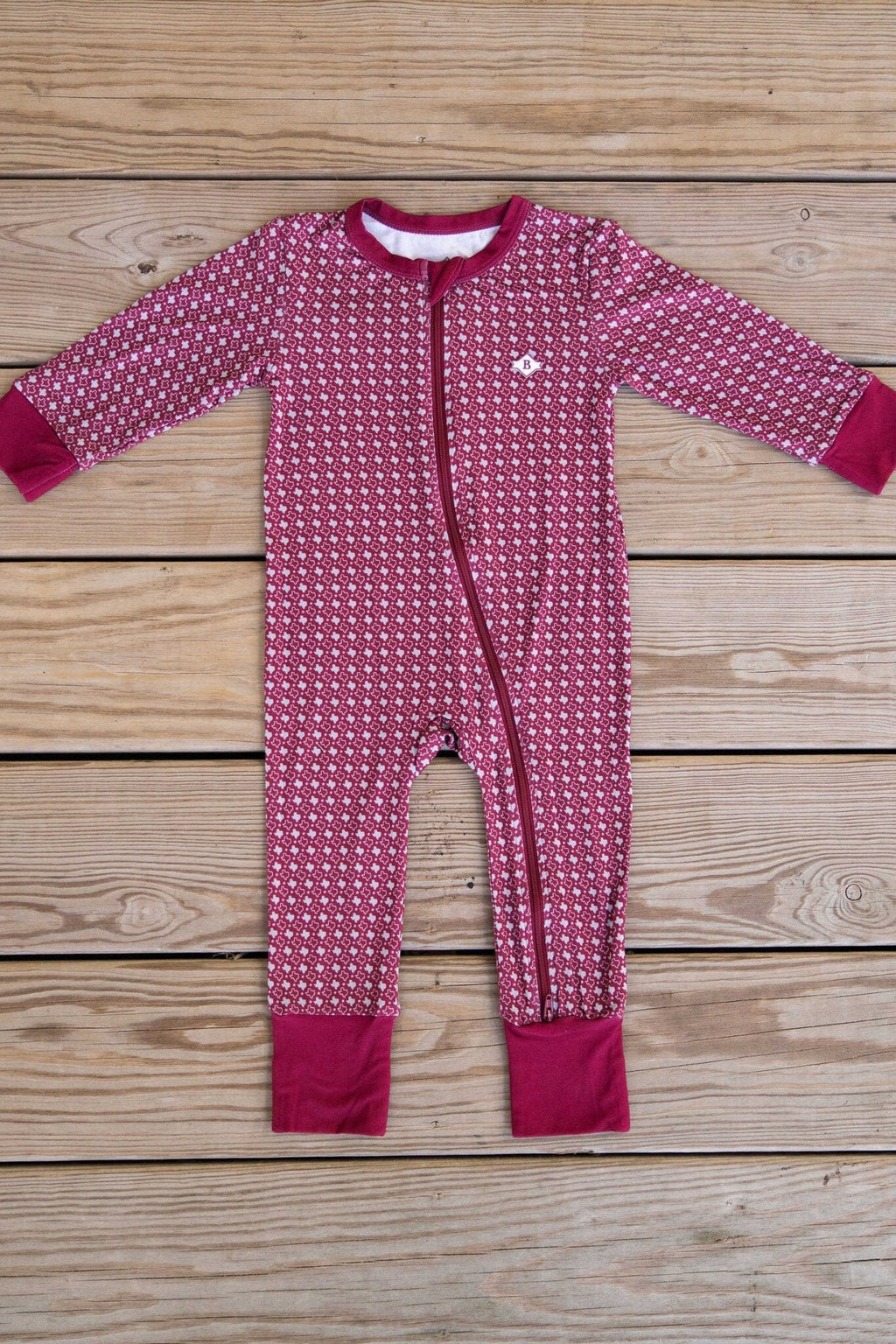 Baby Zip Up - Texas Maroon – BURLEBO