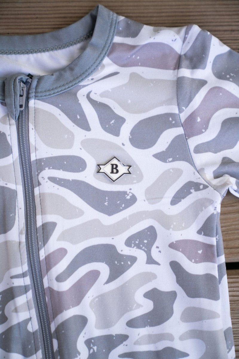 Baby Zip Up - White Camo – BURLEBO
