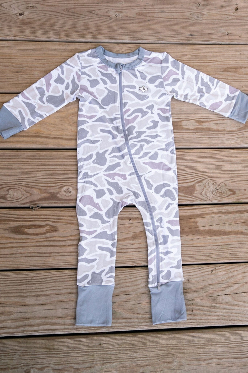 Baby Zip Up - White Camo – BURLEBO