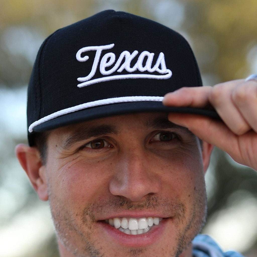 Cap - Texas Script - Black – BURLEBO