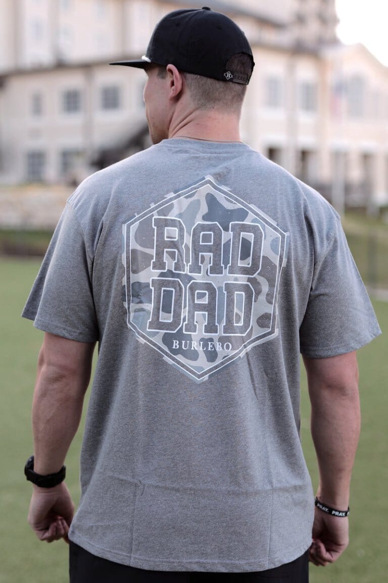 SS - Rad Dad Deer Camo - Dark Heather Grey – BURLEBO