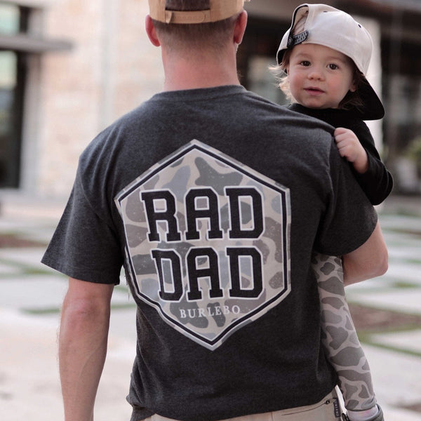Short Sleeve Tee - Rad Dad - Heather Black – BURLEBO