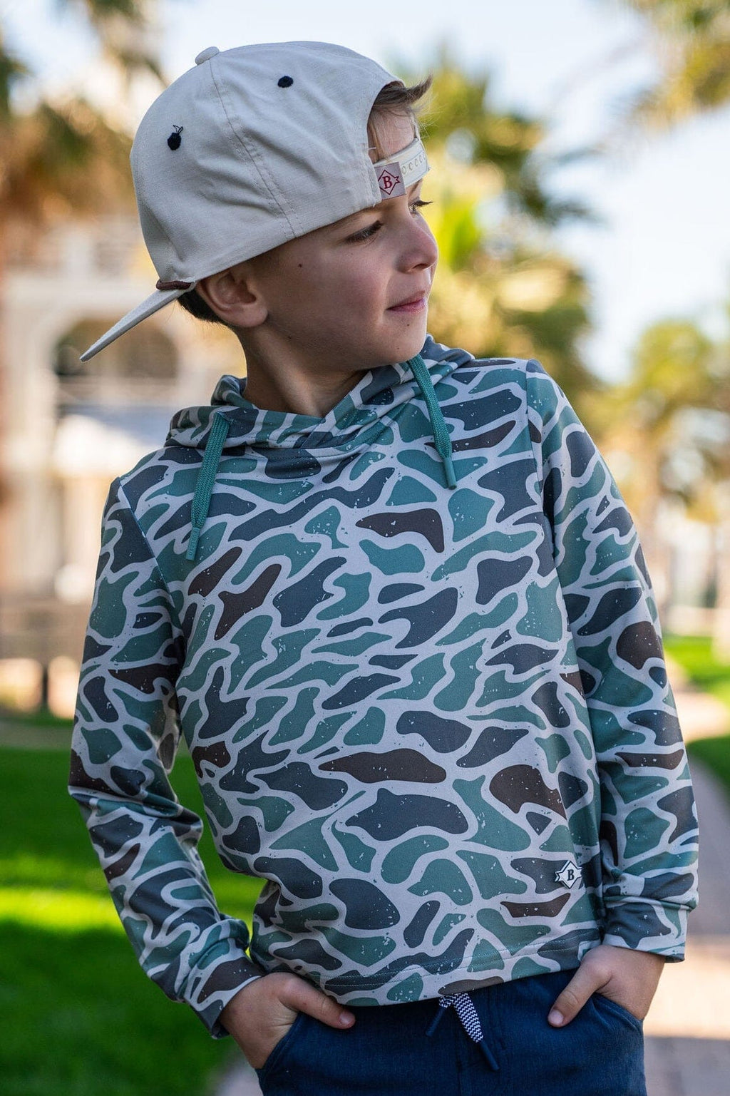 Youth Performance Hoodie Retro Duck Camo Burlebo